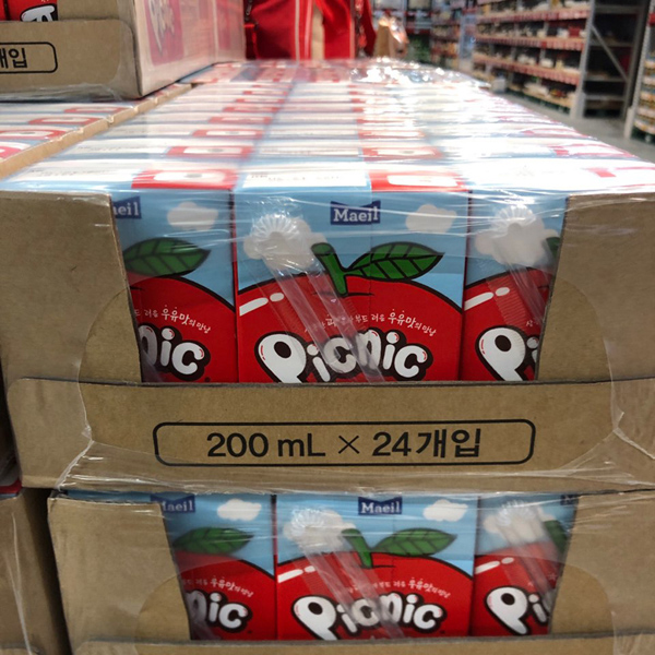 띵굴마켓 매일 피크닉 사과맛 200ml X 24개