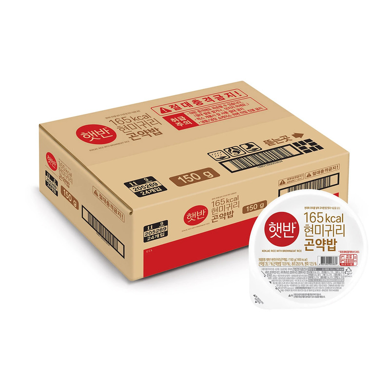 띵굴마켓 : CJ 햇반 현미 귀리 곤약밥 150g x 24